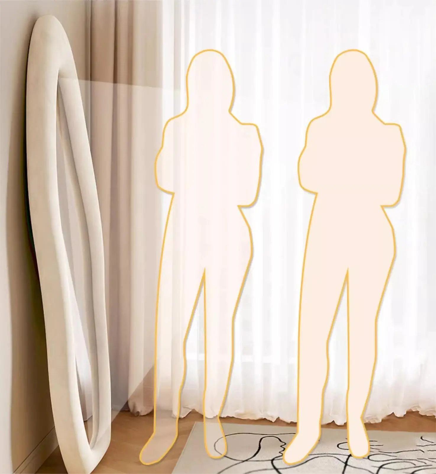 Modern Full-Body Cloud Landing Mirror for Internet Celebrities ...