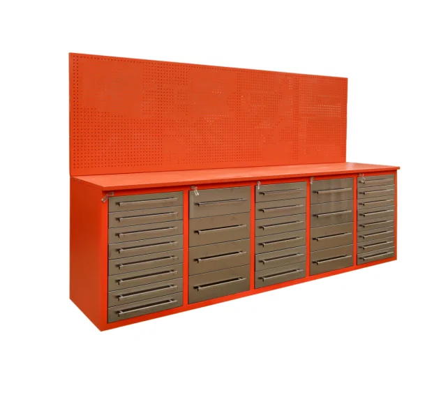 Steel Garage Workbench Tool Storage Work Bench Stainless Steel ...