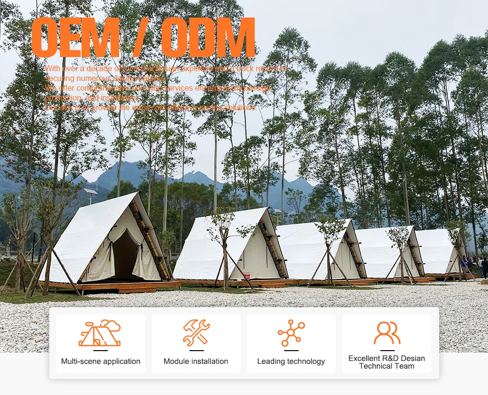 Hotel Resort Glamping Wooden Triangle Prefab House Villa Camping Safari Tent - Buy Safari Wooden ...