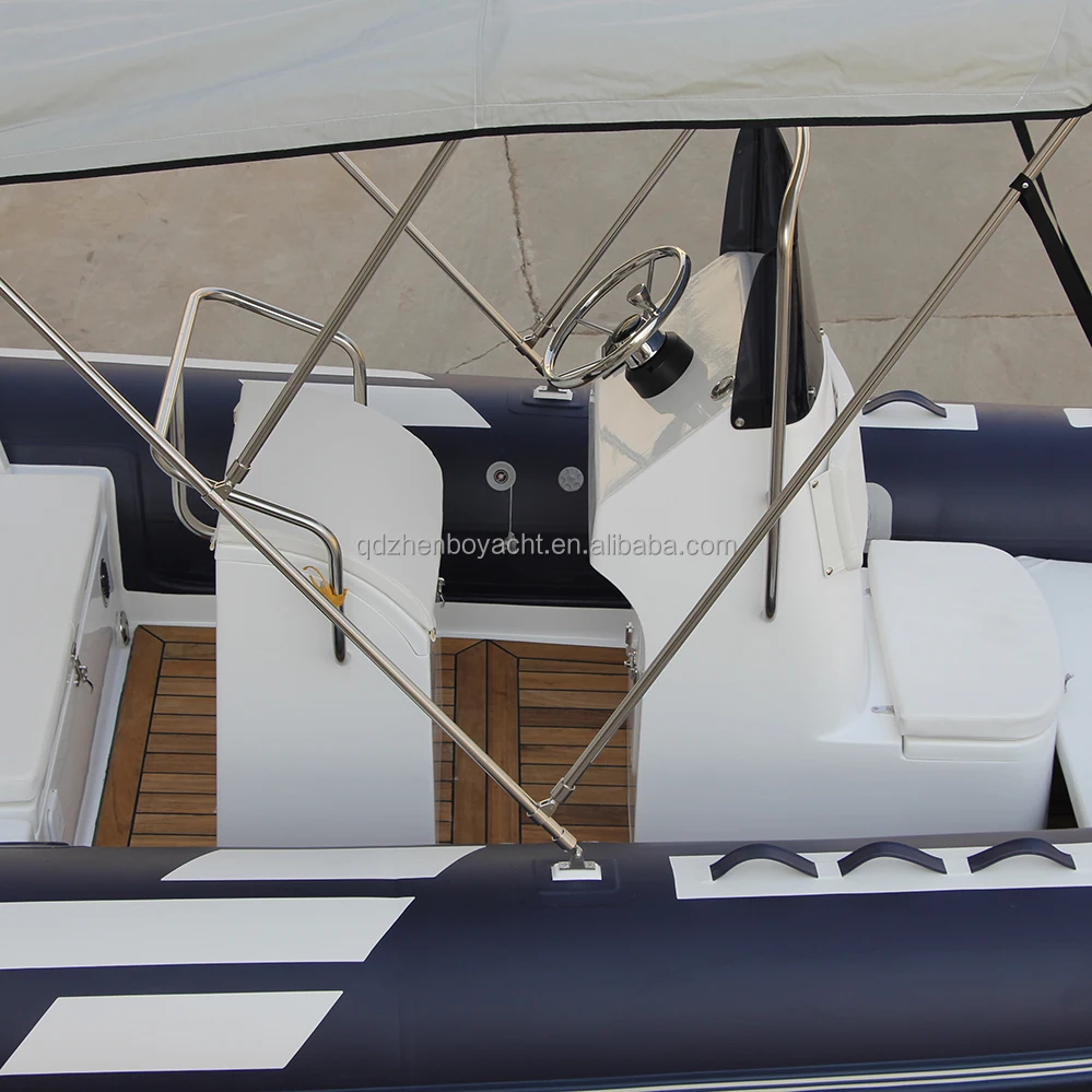 Rib Boat With Outboard Engine Hypalon/pvc Inflatable Rib Boat 520c ...