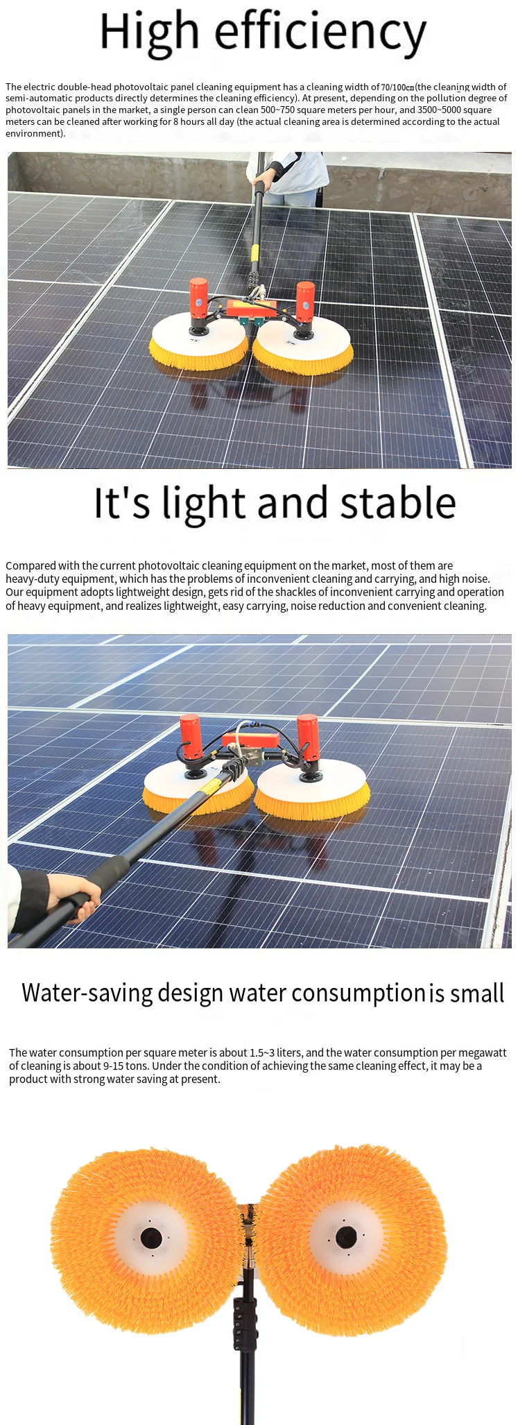 Solar Photovoltaic Panel Cleaning Equipment - 5.6m PV Module Cleaner