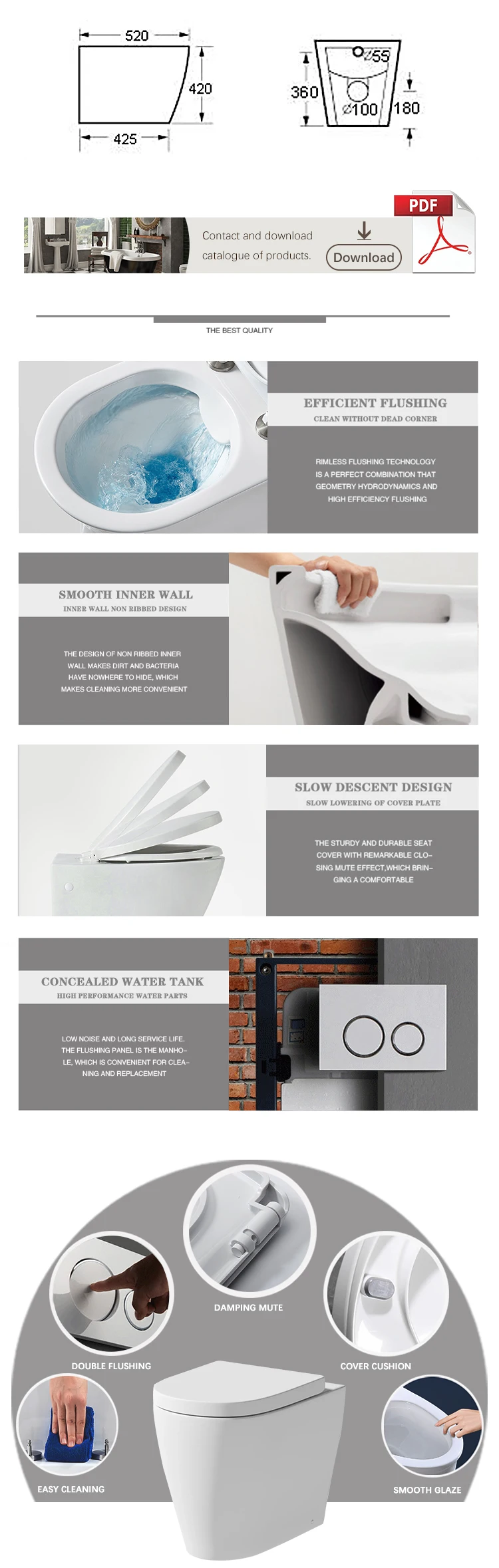 Custom WC Toilet - Western Commode with Eco Ceramic