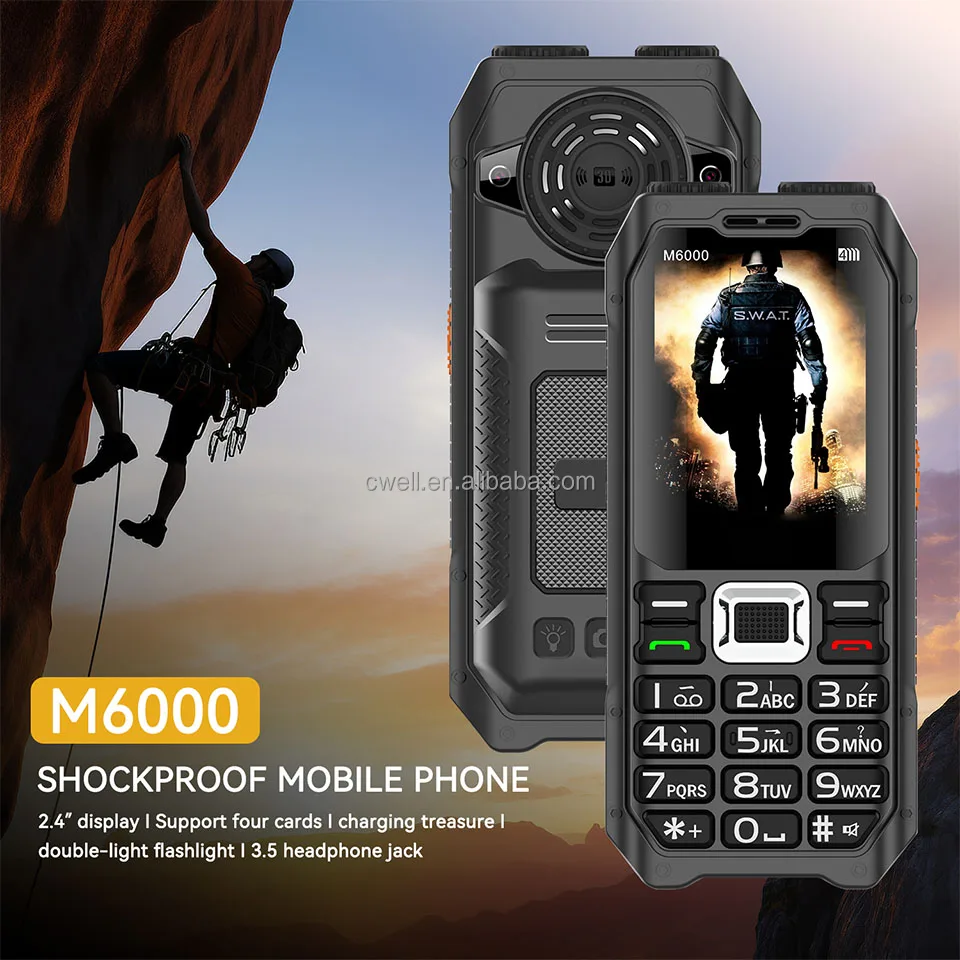 UNIWA M6000 GSM Phone with 4800mAh Battery, 4 SIMs, QWERTY Keyboard ...