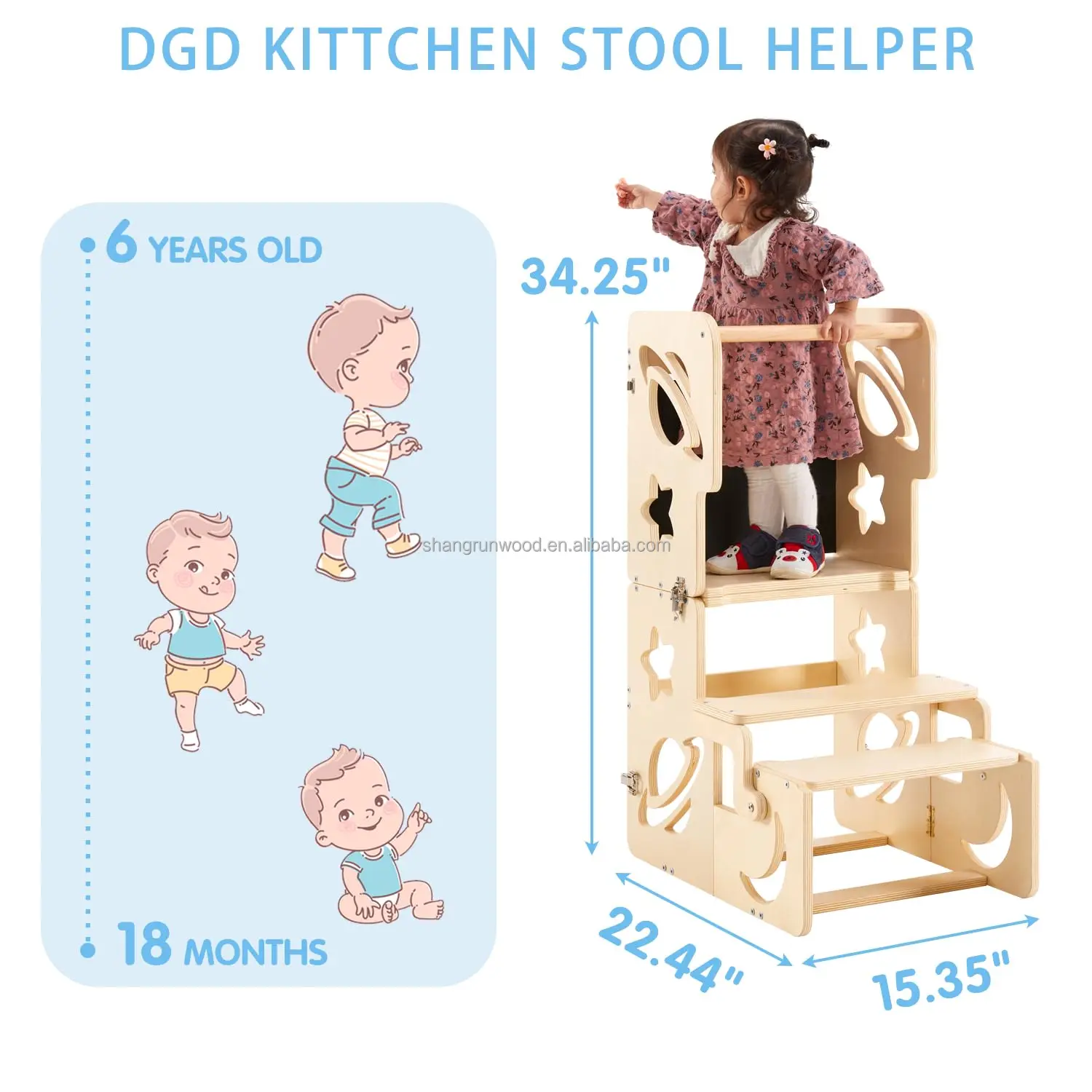 Collapsible Twin Learning Tower - Versatile Kids Helper