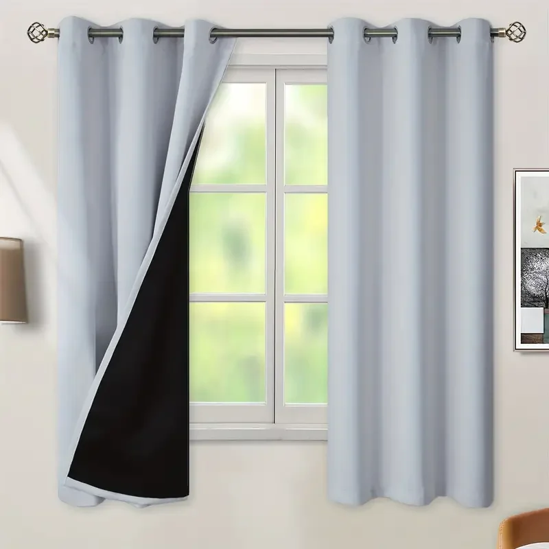 Heat Insulation Curtain Panels With Coated Insulation Lining Suitable ...