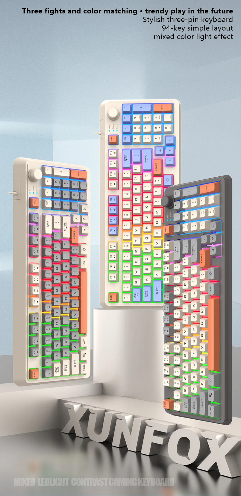 82 Keys Wired Gaming Keyboard - Backlit for Competition