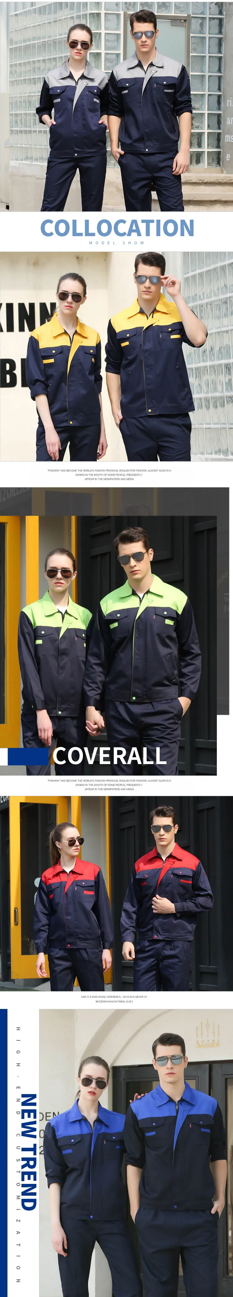 Safety Overall Workwear Uniforms Sets Top Selling Comfortable Men ...