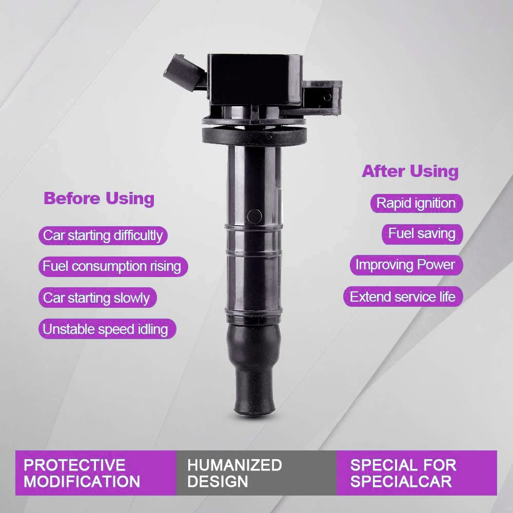 Car Ignition Coil 90919-02240 1nz-fe For Toyota Prius Echo Yaris 4 Cyl ...