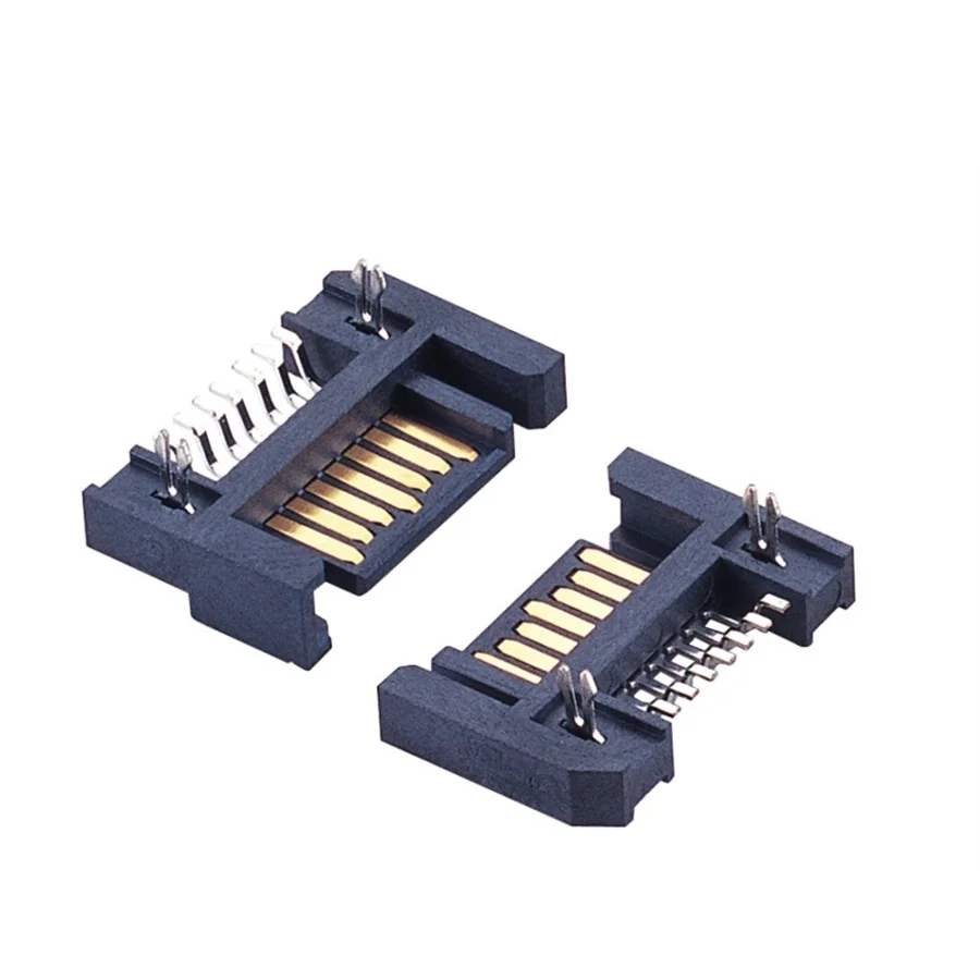 Soulin Sata Hdd Connector 7 Pin Positive Smt Half Gold Tin 1u Power ...