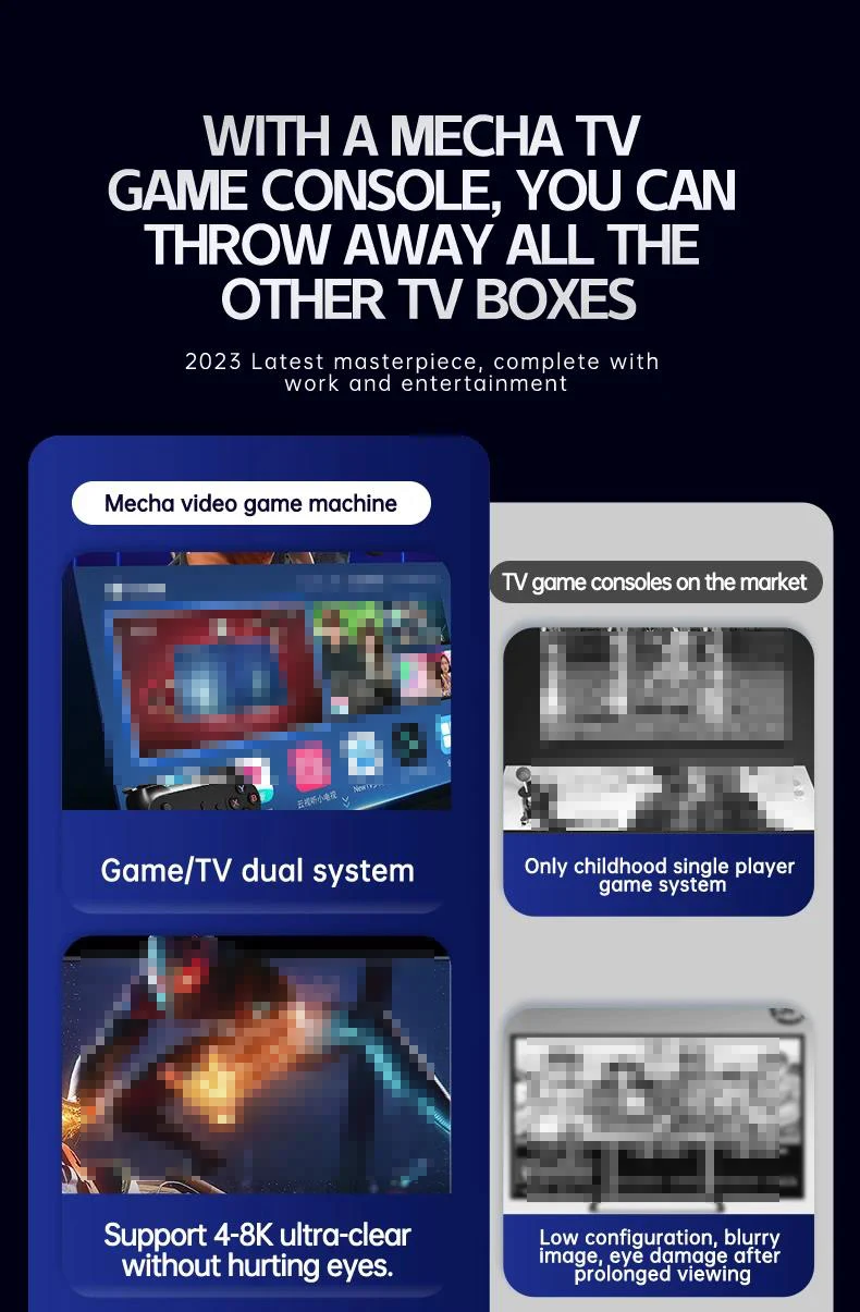 X10 Video Game Console - 4K Gamestick TV BOX 5G Dual System