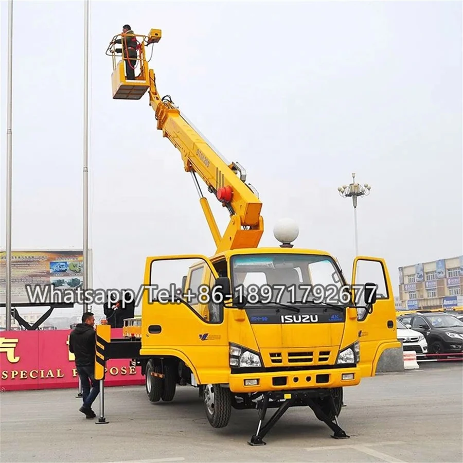 Howo Isuzu 4x2 Hydraulic Lift Platform Truck 27m High Altitude ...