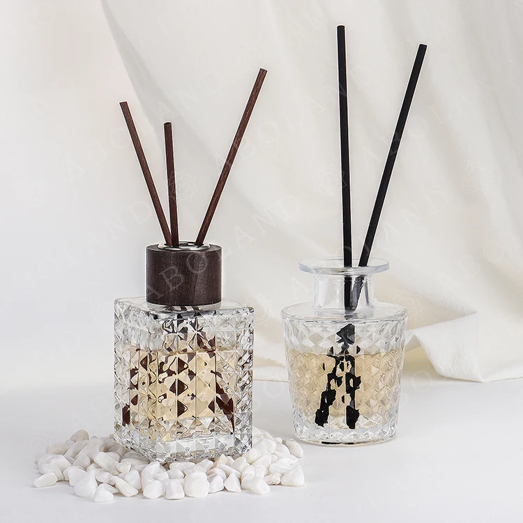 Shiny Diffuser Jar Home Decoration Diffuser Bottle Glass Custom Glass ...