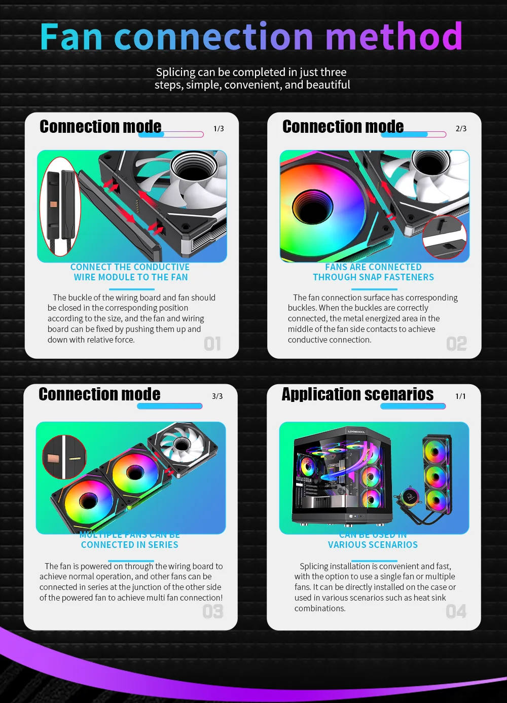 LOVINGCOOL 5V Tandem Connection ARGB Fan 12025mm PC Case Cooling