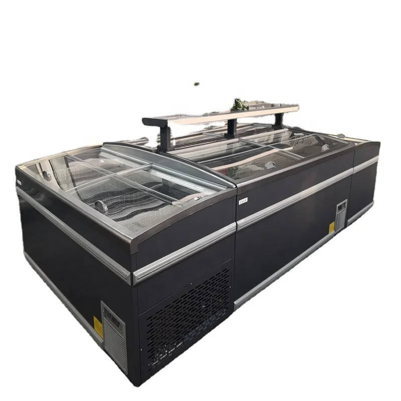 Commercial Freezers And Chest Showcase Deep Display Glass Island ...