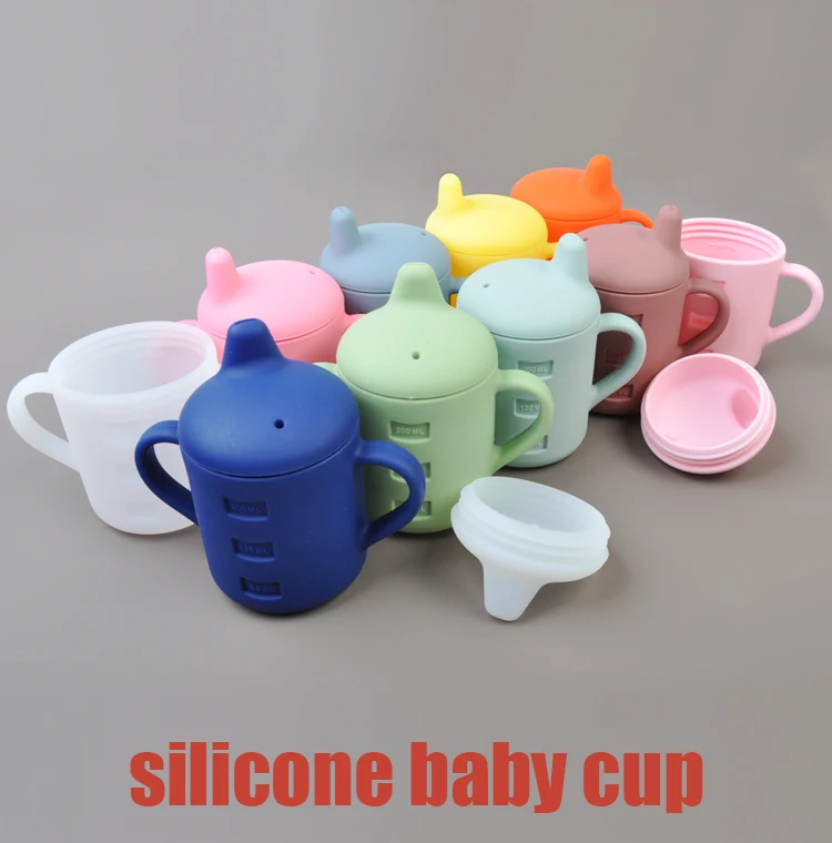 Baby Custom Trainer Sippy Cups Custom Feeding Sillicon Water Cups Kids ...
