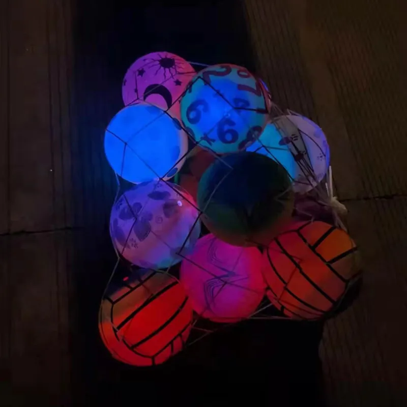 Large Light-up Fitness Fling Ball Inflatable Toy Bouncy Ball Flash ...