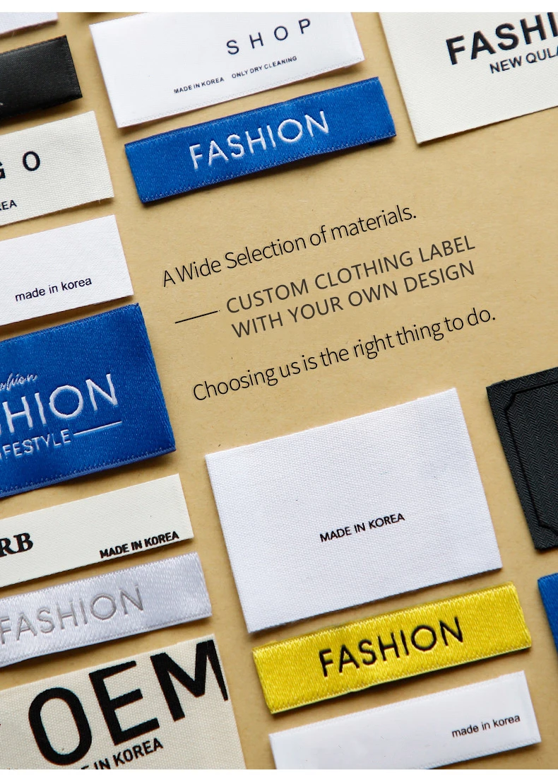 Custom Neck Labels For Clothing Brand Logo Woven Private Label Fitness ...