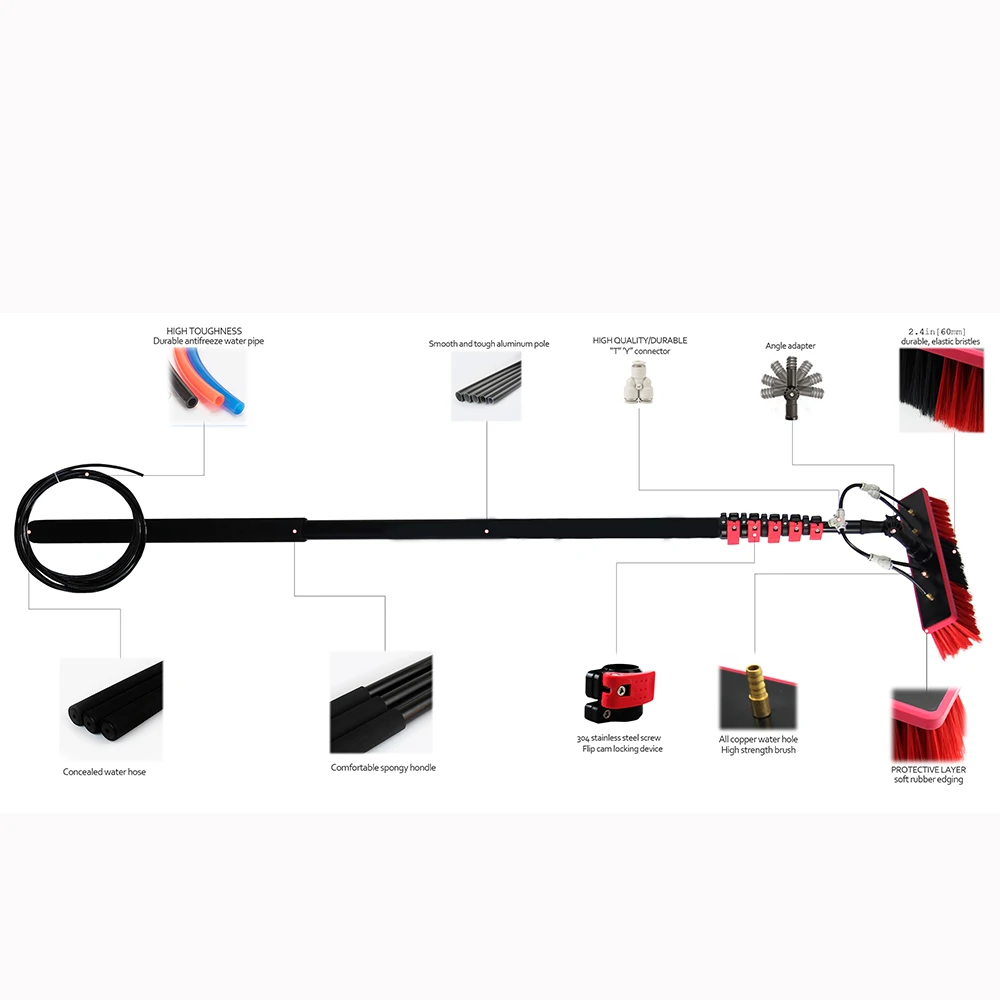 6m Carbon Fiber Telescopic Pole With Plastic Locking Device For Water ...