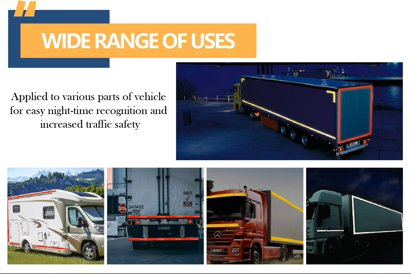 Diamond Grade Mirco Prismatic Car Accessories Reflect Warning Safety ...