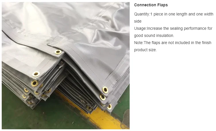 Gray Color Soundproof Fireproof Pvc Tarpaulin Sound Barrier Safety ...