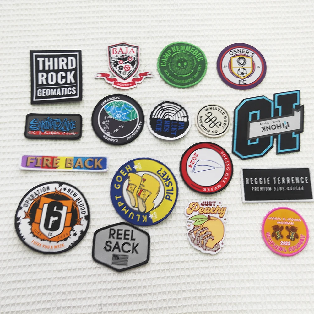 Custom Woven Embroidered Fabric logo Heat Press Patch Scout Iron on ...