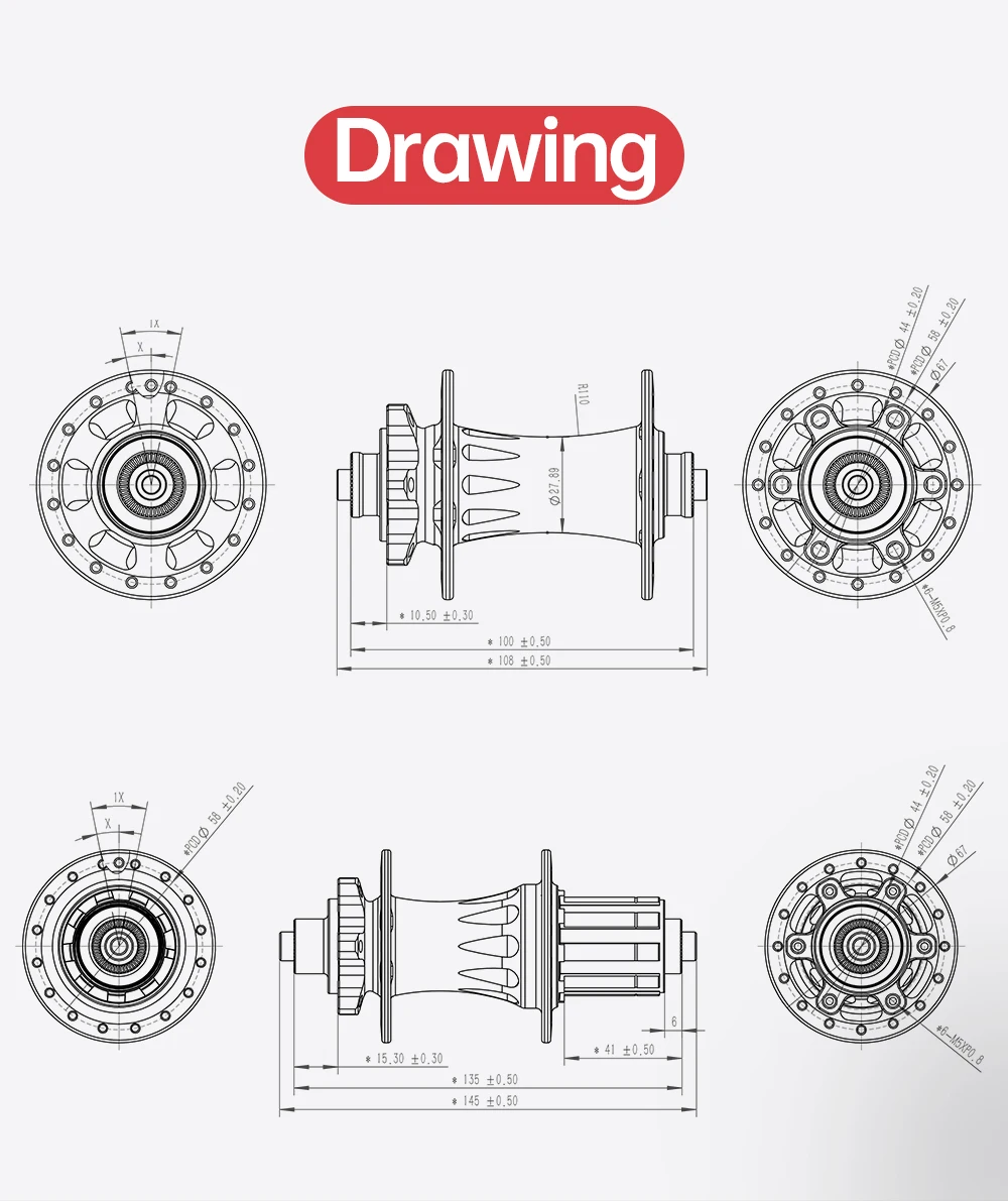 Customizable ARC MT-007F/R Bike Hub - Super Loud & Durable