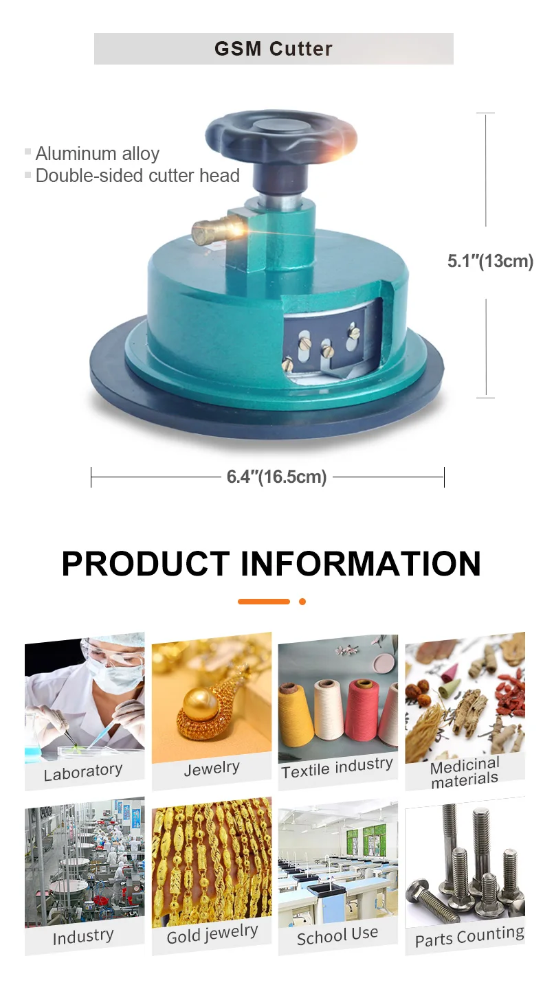 GSM Cutter Fabric Sample Round Knife for Textile GSM Scale Textile ...