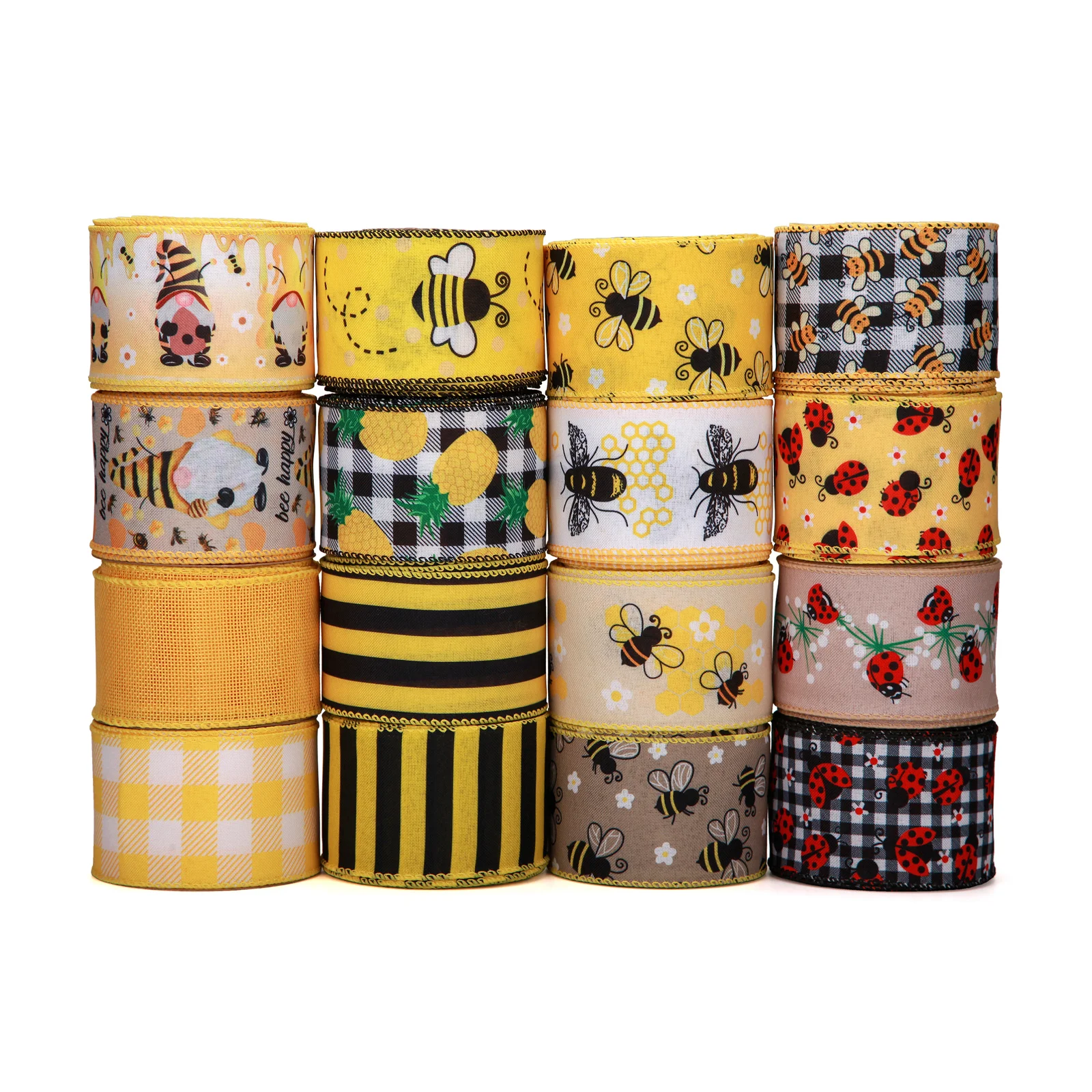 2.5 Inch Summer Wired Ribbon Decorating Christmas Wired Ribbon Black ...