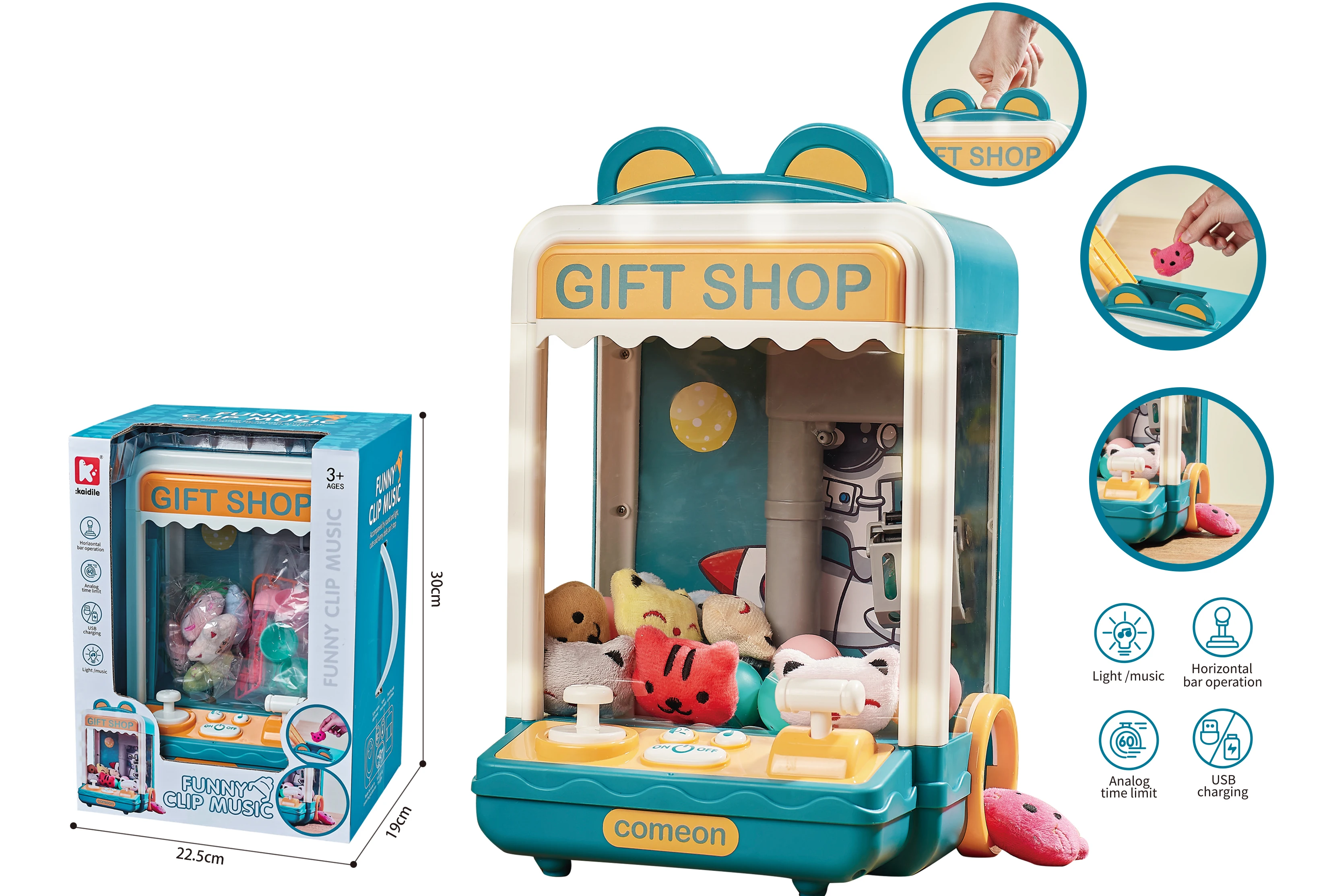 Mini Cute Claw Machine Toys Kit Arcade Games for Home Fun Tiny Stuff ...