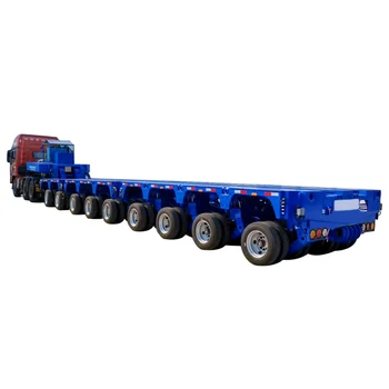 Durable 15 Meter Multi-axis Class Cargo Transport 20-40ft Low Flatbed ...