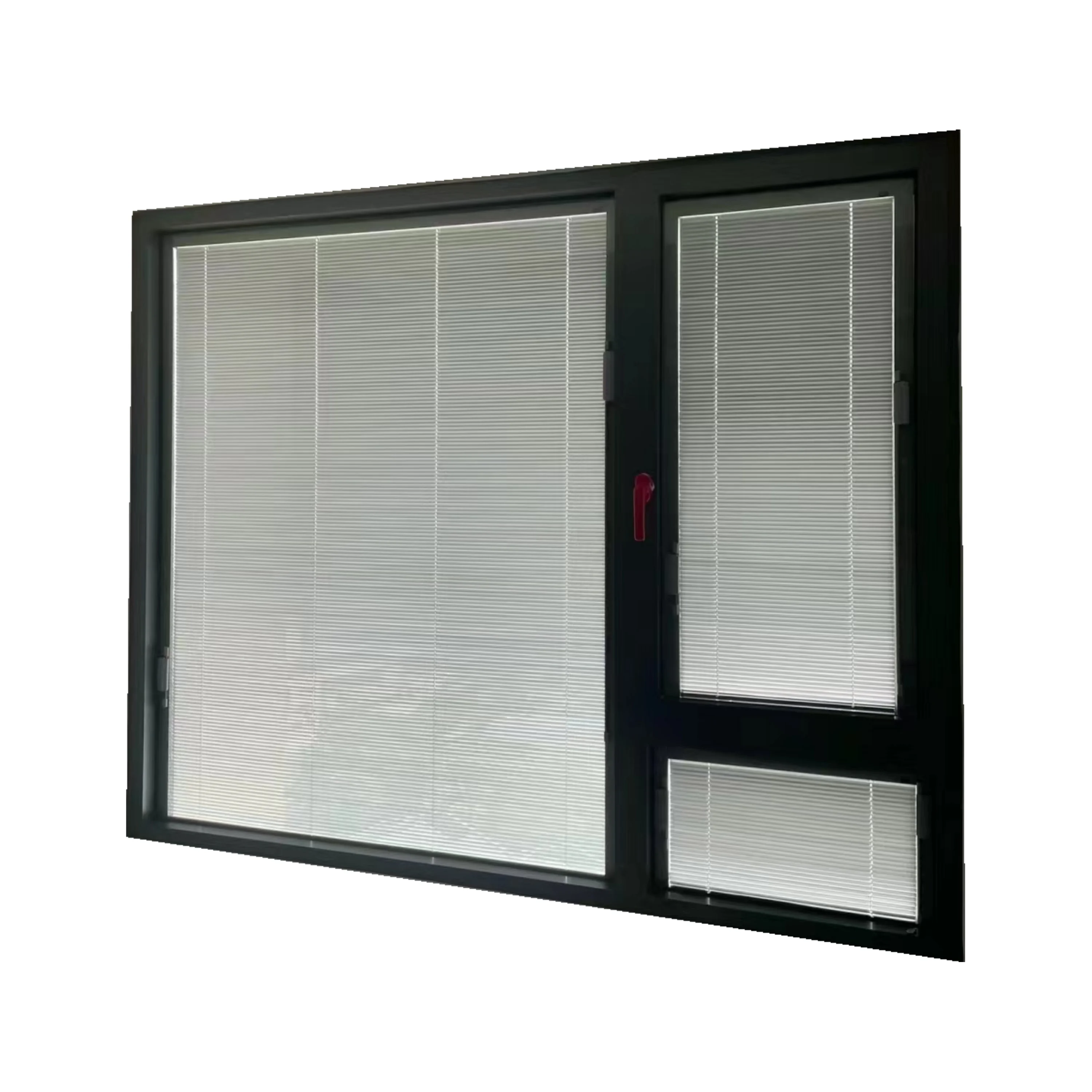Aluminum Glass Casement Window With Built-in Blinds Magnetic Control ...