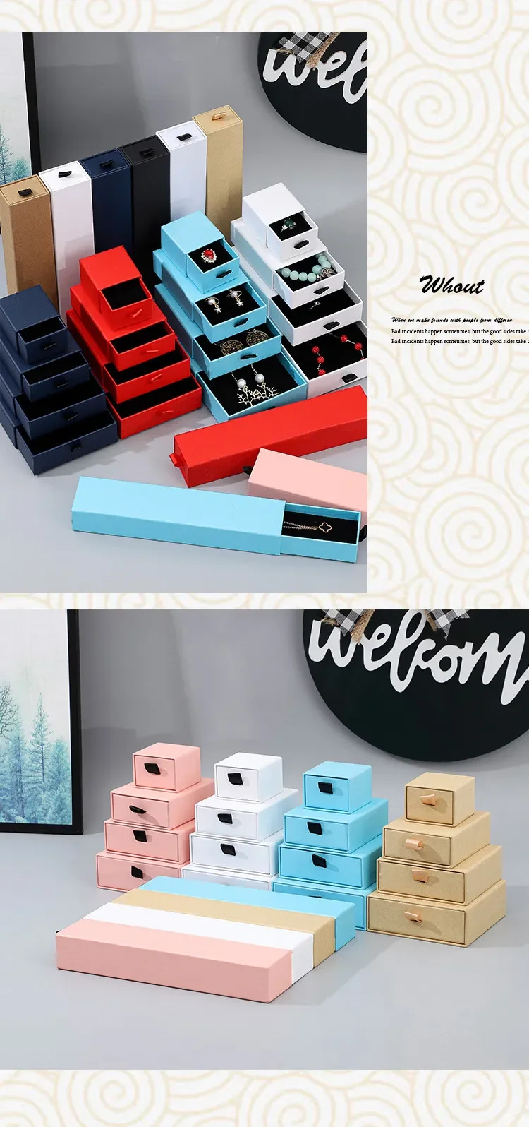 Custom Luxury Small Magnetic Closure Jewelry Box - Eco-friendly