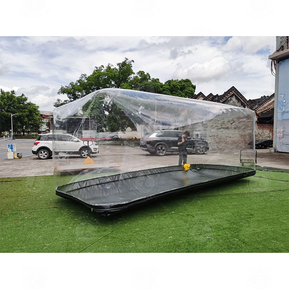 Portable Clear PVC Weatherproof Transparent Inflatable Car Cover Tent ...