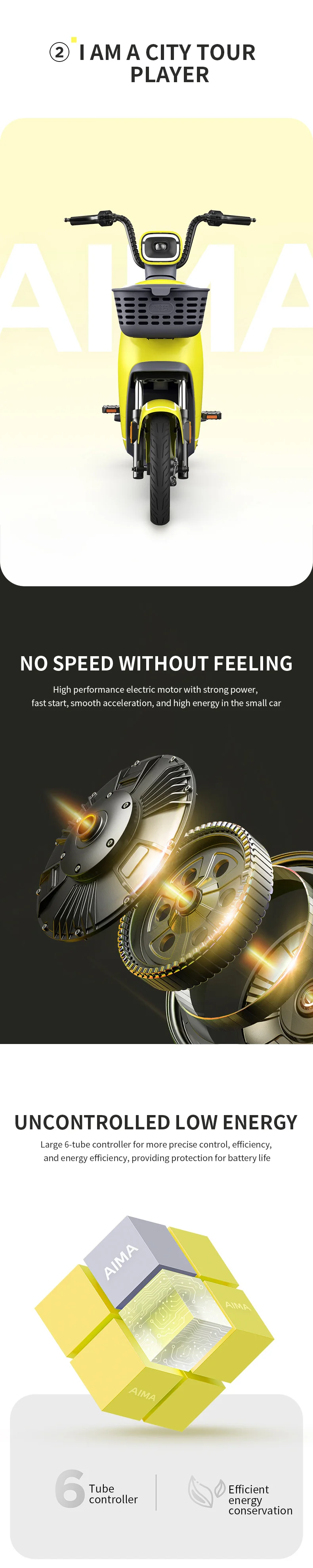 Aima E-scooter Rubik's Cube 60 Nfc 60v 20ah 400w Powerful Adult Electric Scooter Bike Scooter ...