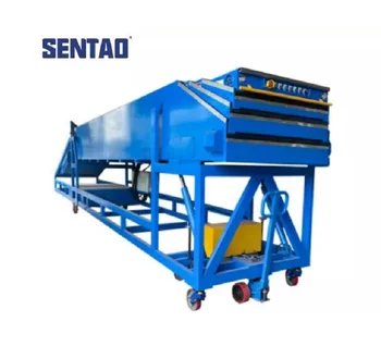 Inclined Telescopic Belt Conveyor For Loading Unloading 40ft Containers ...