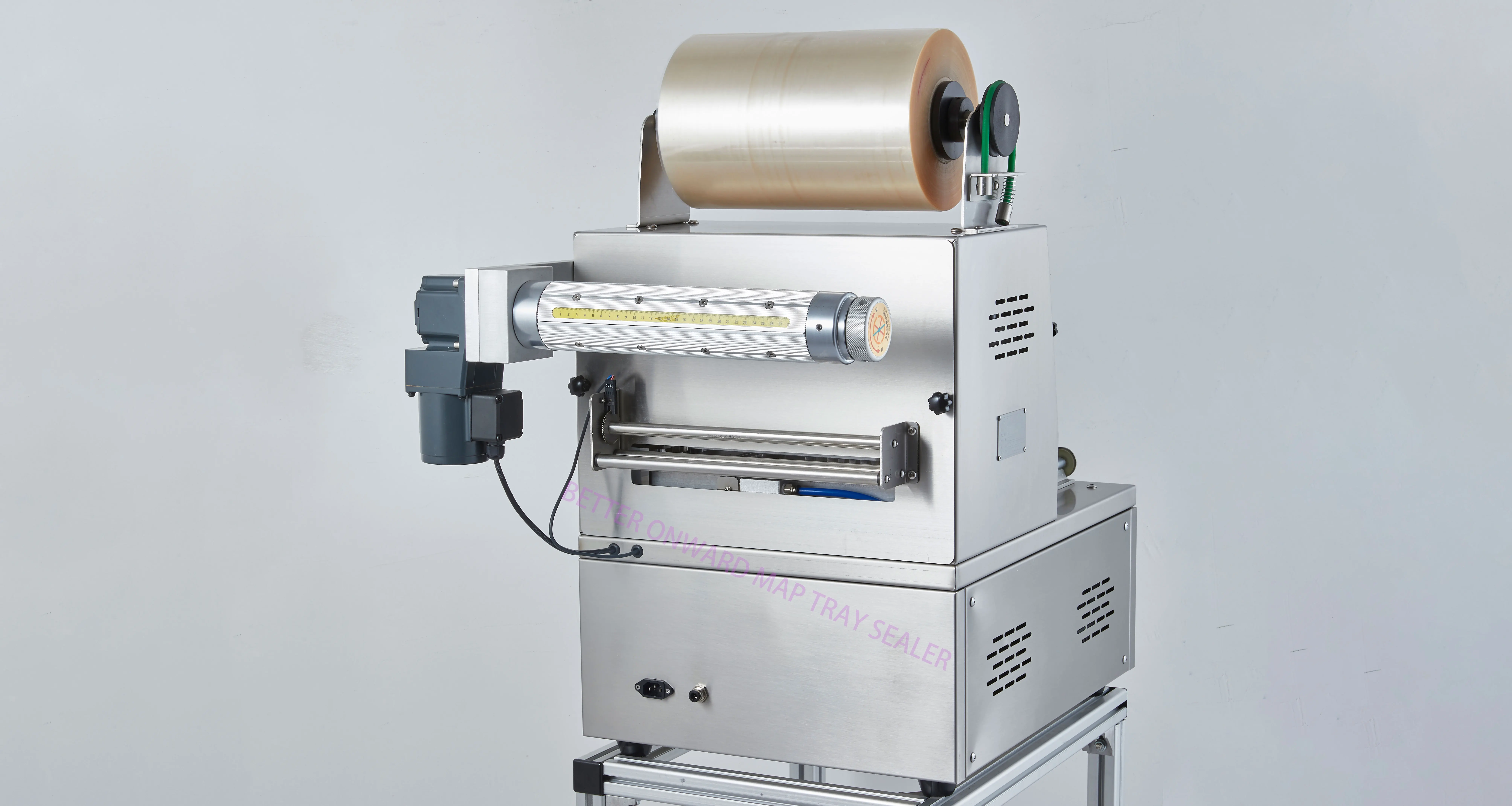 DQ400T-E Food Nitrogen Gas Flushing MAP Tray Sealer Modified Atmosphere ...