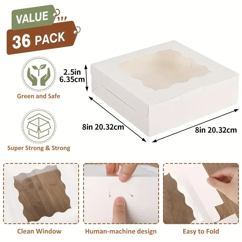 Customized Crumbl Biscuit Bakery Clear Window Packaging Box Bio ...