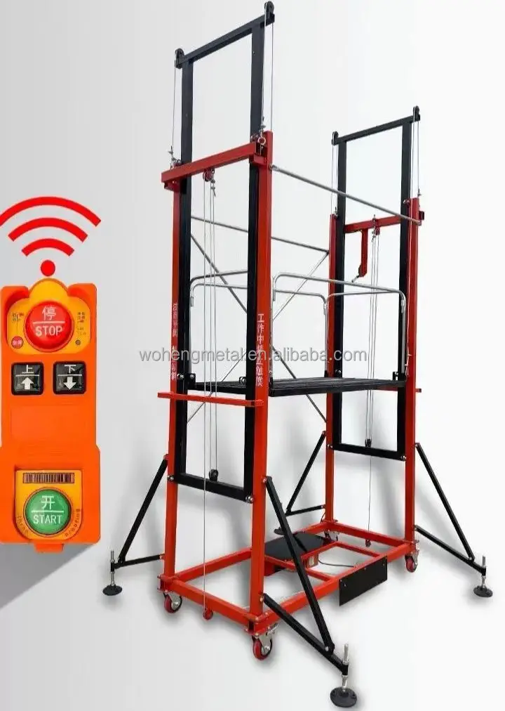 Small Mobile Scissor Lift Electric Scaffolding Aluminum Portable Remote ...
