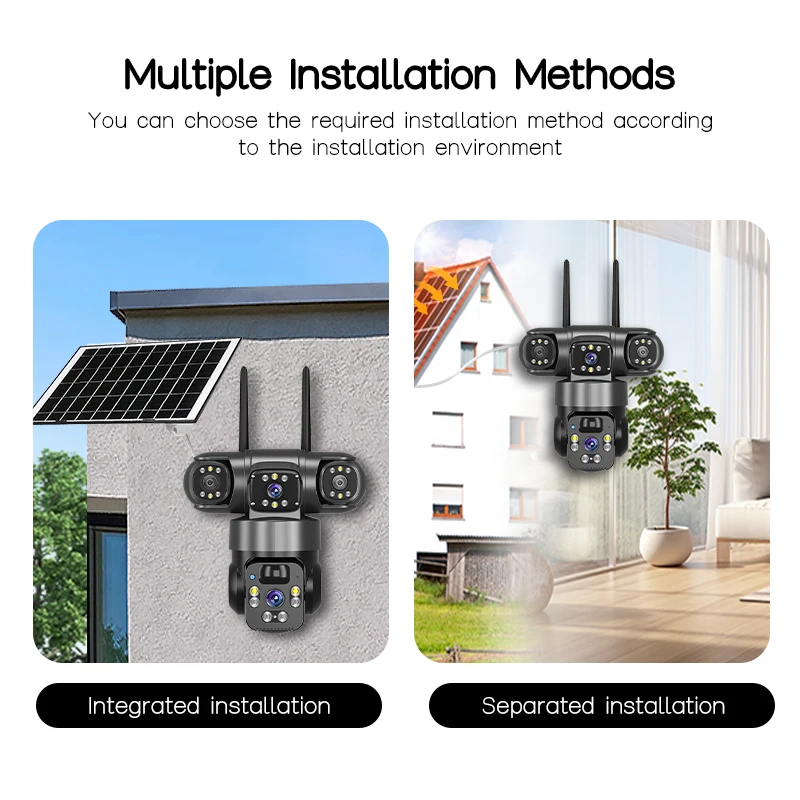 12MP V380 Pro Solar Powered Wireless 4G Wifi Surveillance Camera