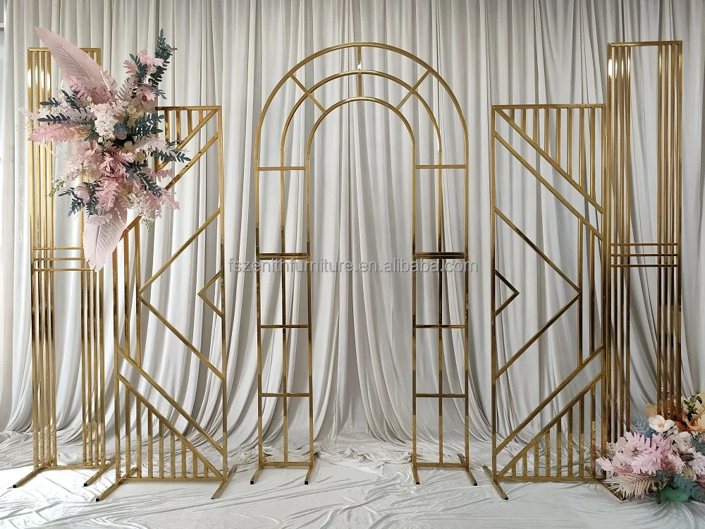 Curved Frame Stand Wedding Backdrop - Elegant & Customizable
