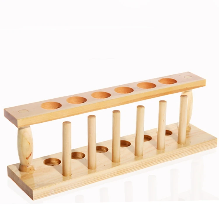 Tiandi Labs 50ml Wooden Test Tube Holder Rack 6 Holes With 28mm ...