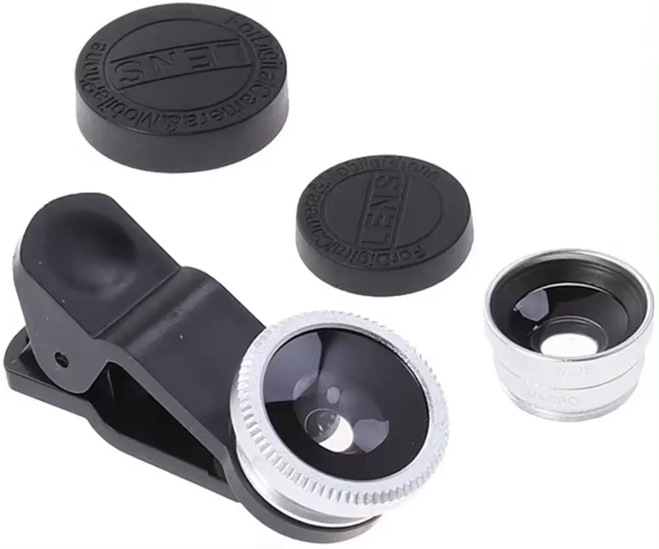 Universal 3 In1 Fish Eye Macro Wide Angle Mobile Phone Camera Lens Clip ...