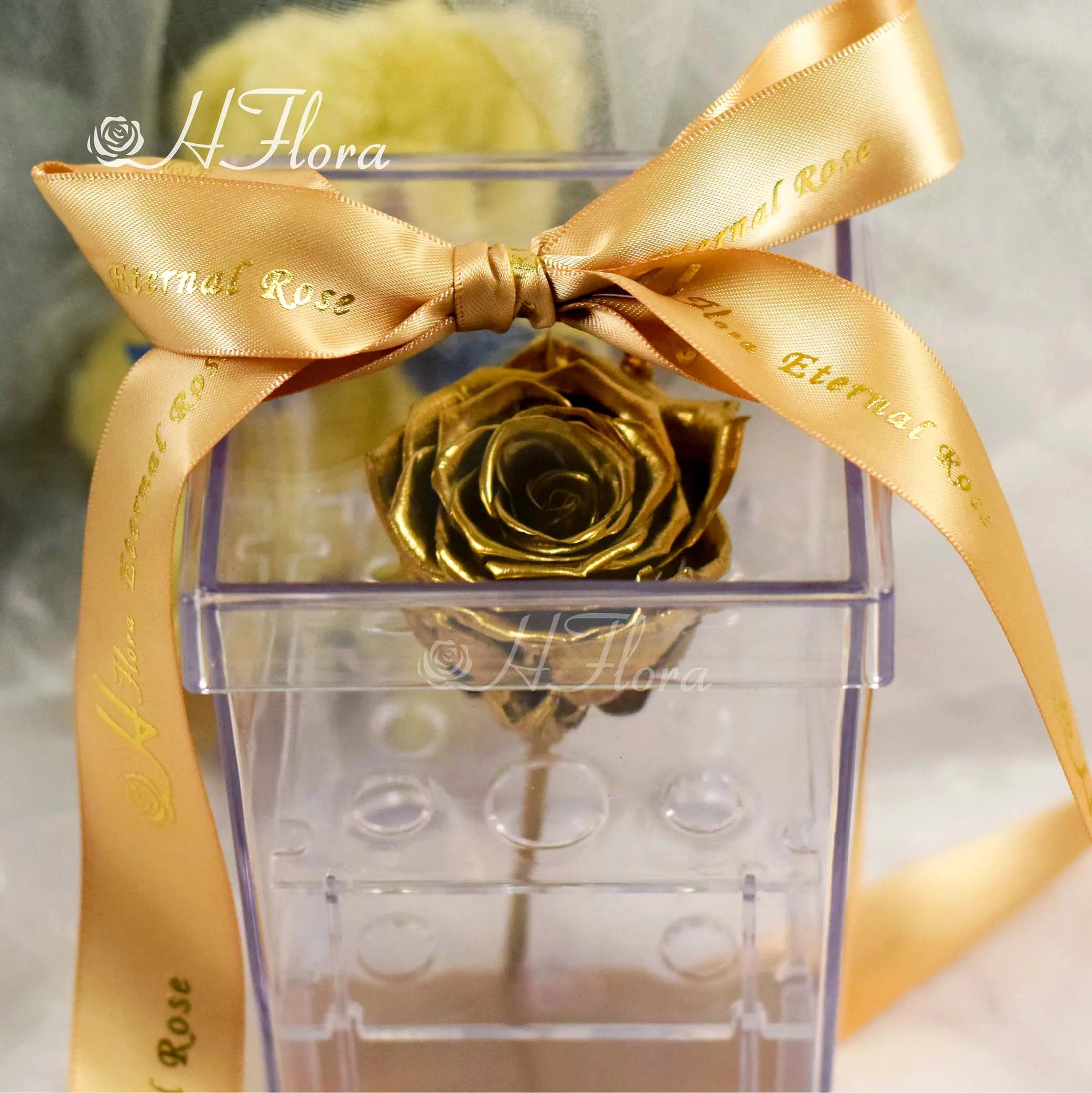 Hflora Acrylic Immortal Flower Box High Quality Preserved Rose Box ...