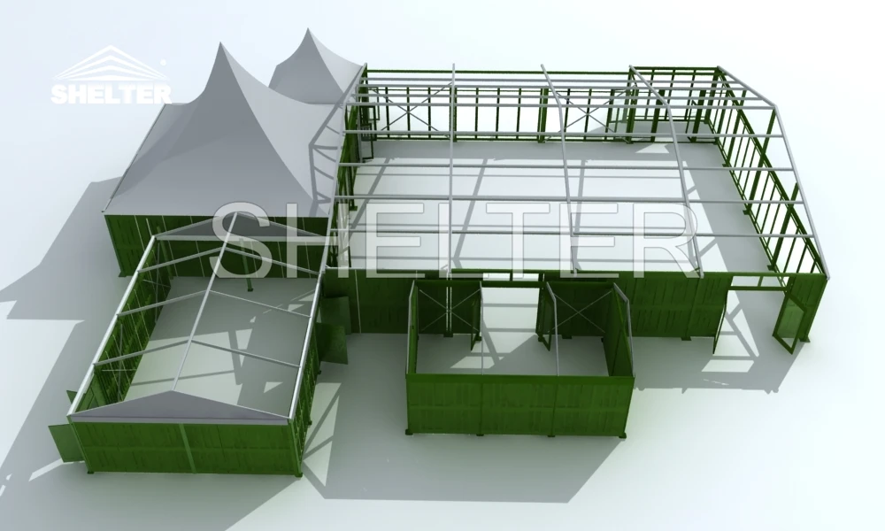 Shelter-structures Project In Lreland Mixed Party Tents Semi-permanent ...