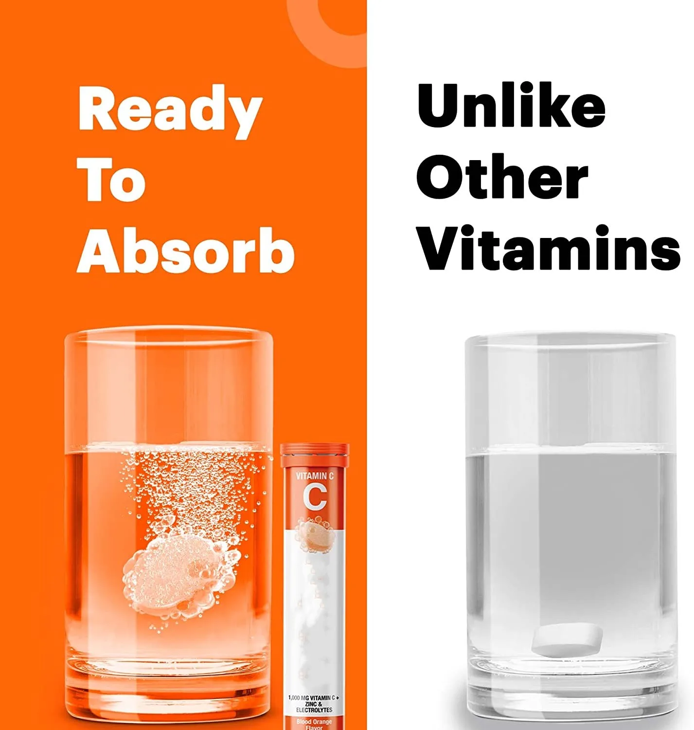 Vitamin C 1000 Mg Effervescent Vitamin Beverage Tablets Containing Zinc ...