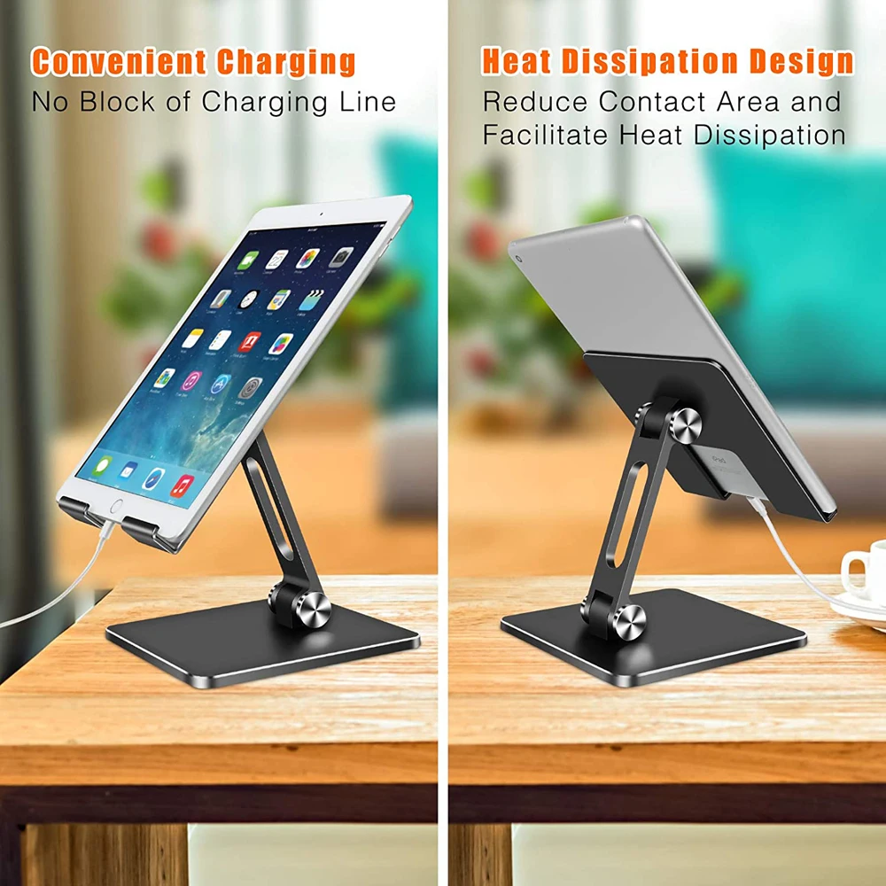 Tablet Stand Desk Riser 360 Rotation Multi-Angle Height Adjustable ...