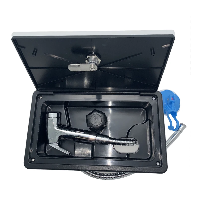 Portable Caravan External Pull Out Shower Box With Faucet And Hose For ...