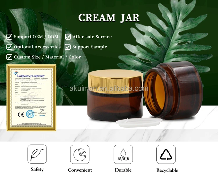 Premium Luxury Round Cosmetic Container - Refillable Eye Cream Jar
