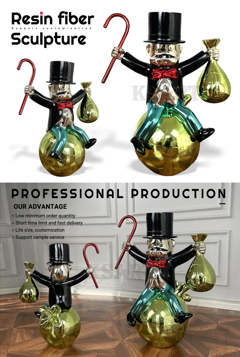 Donald Duck Alec Monopoly Resin Ornament - Uncle Scrooge Sculpture ...