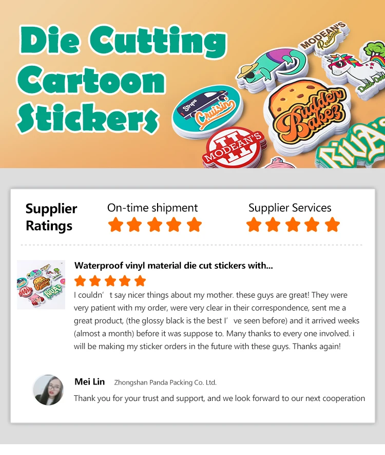 Company Design Labels Cartoon Waterproof Sticker Logo Adhesive Label ...